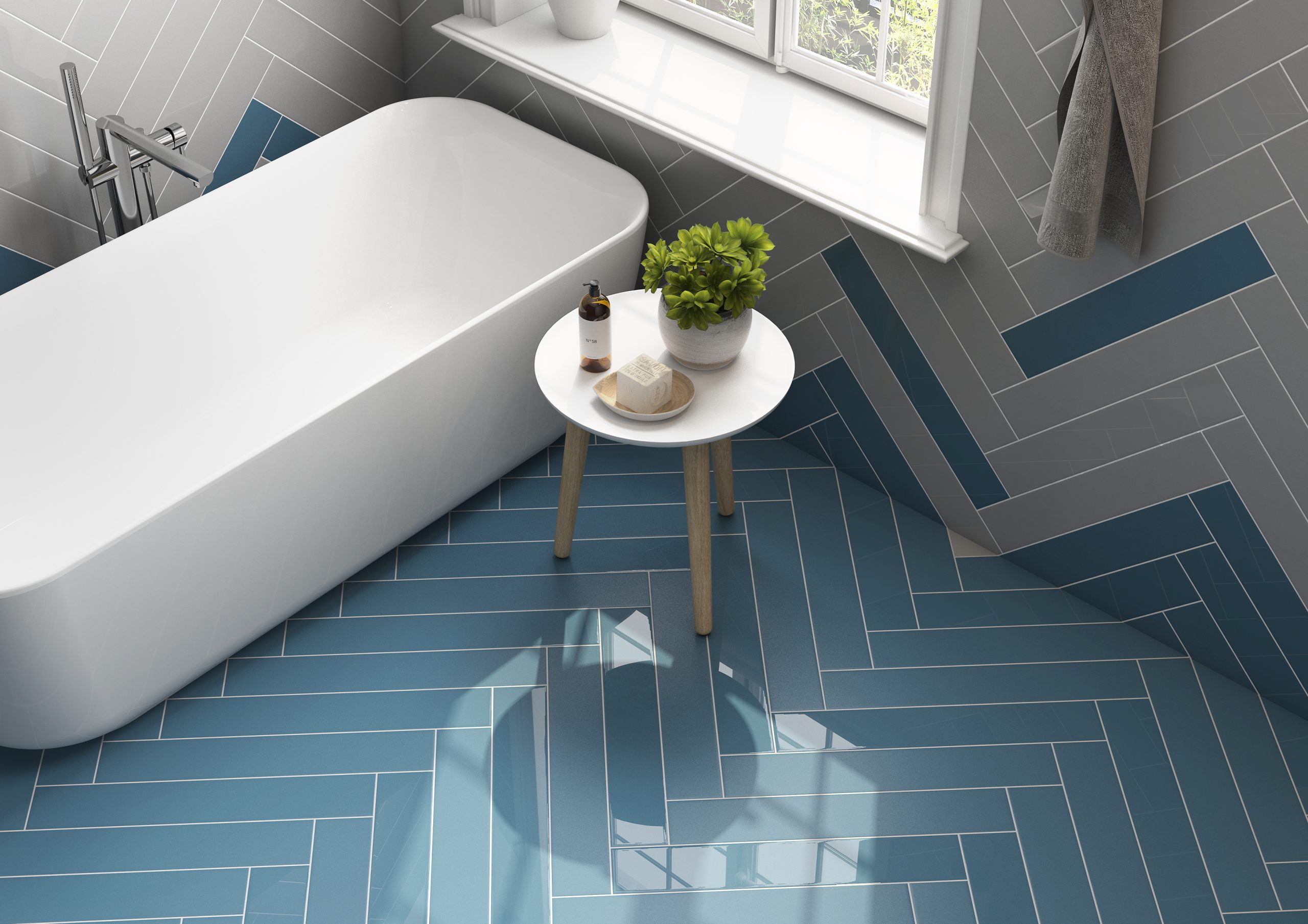 Block Hexagon Gris Mate | ROCATILES